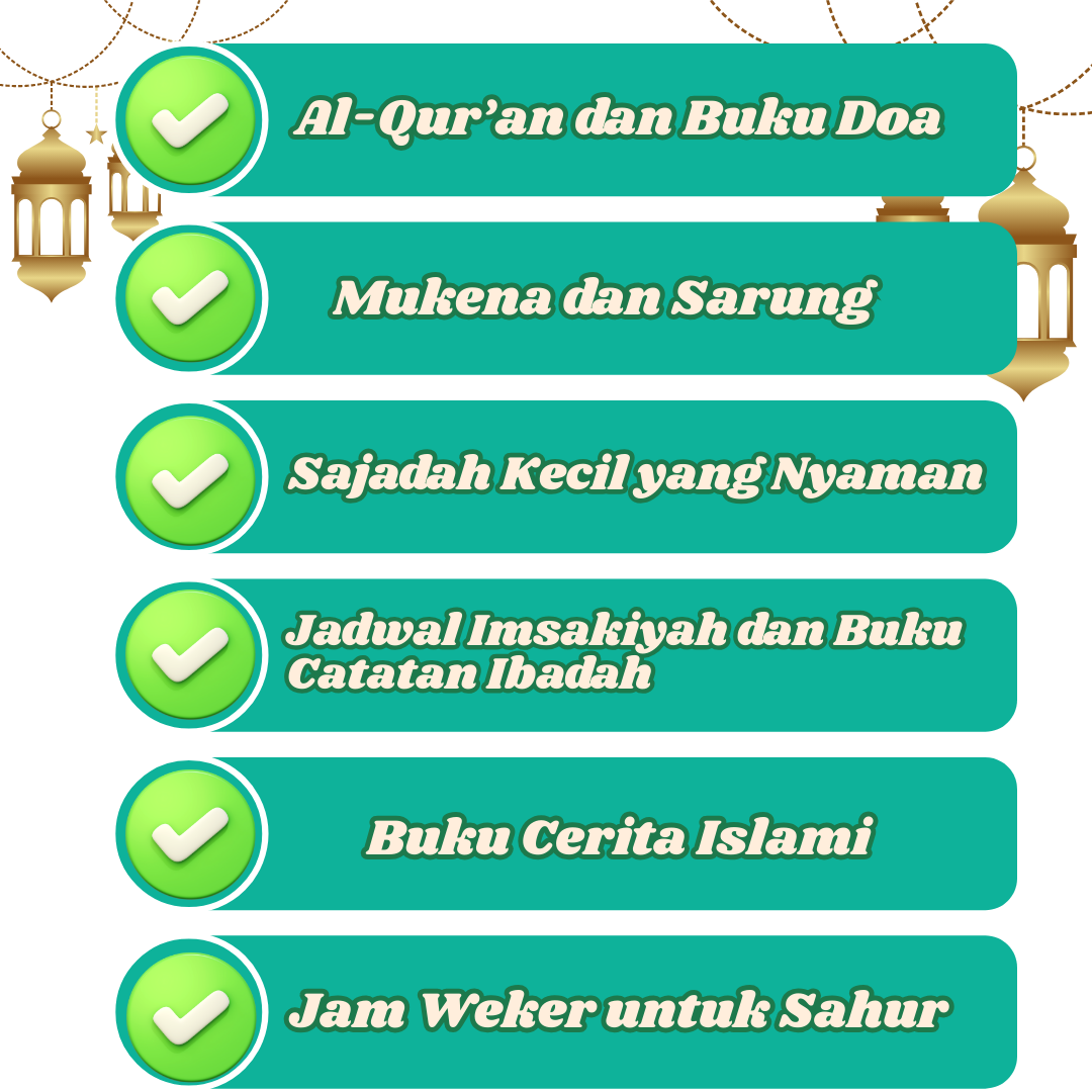 Checklist Perlengkapan Ibadah Anak untuk Ramadan - Al-Fajar